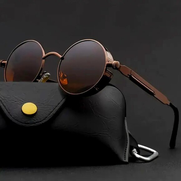 LT Studio Eyewear | Accessories | Steampunk Brown Retro Spring Loaded ...
